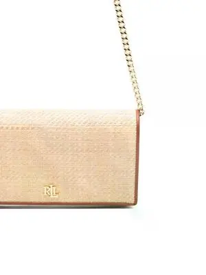 Ralph Lauren Woven-design Chain-strap Clutch Bag