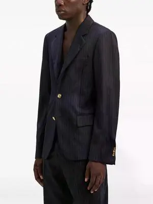 Palm Angels Pinstripe Wool Single-breasted Blazer
