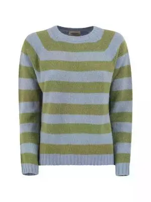 Max Mara Striped Brushed Sweater - Blue
