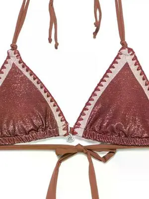 BANANA MOON Glitter-effect Crochet-trim Bikini