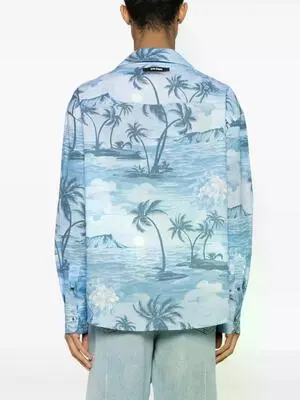 Palm Angels Sunset-print Bowling Shirt