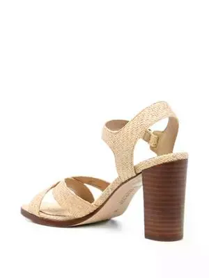 Ralph Lauren Emeryn Crossover-strap Heeled Sandals
