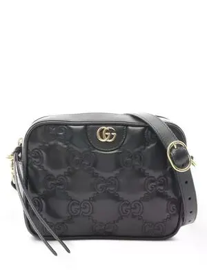 Gucci 2010s Small Monogram-pattern Shoulder Bag - Black