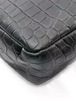 Saint Laurent Lou Croc-embossed Leather Crossbody Bag