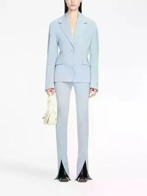 Off-White Notcheded-lapels Single-breasted Blazer