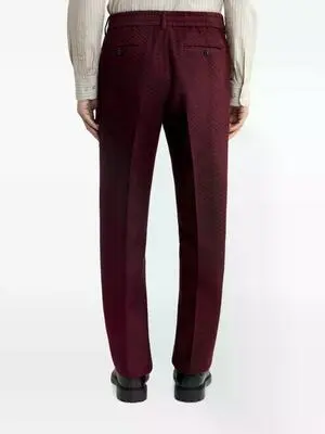 Etro Trousers In Mélange-effect Wool-blend Fabric