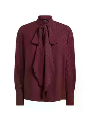 Etro Silk-blend Jacquard Shirt With Paisley Motif - Red