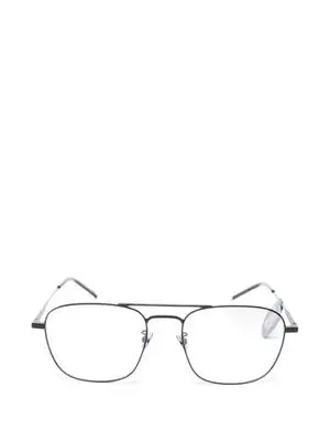 Saint Laurent 2020s Double-bridge Pilot Glasses - Black