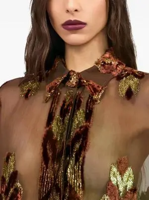 Roberto Cavalli Sheer Patterned Shirt