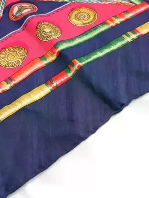 Hermès 2010s Petite Main Carré 90 Scarf - Blue