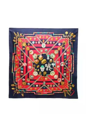 Hermès 2010s Petite Main Carré 90 Scarf - Blue