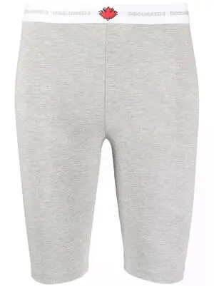 Dsquared2 Logo-waistband Cotton Shorts - Grey