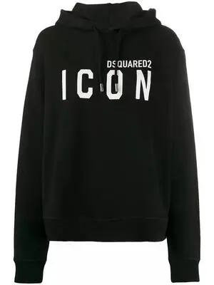Dsquared2 Icon Cotton Hoodie - Black