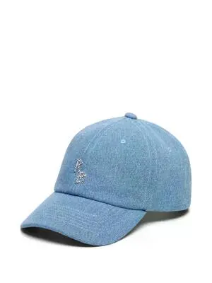 Ruslan Baginskiy Crystal-embroidered Denim Baseball Cap