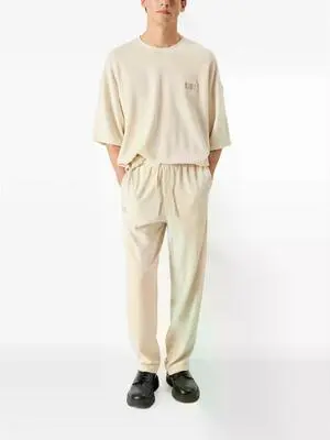 American Vintage Fuxow Embroidered-logo Track Pants - Neutrals