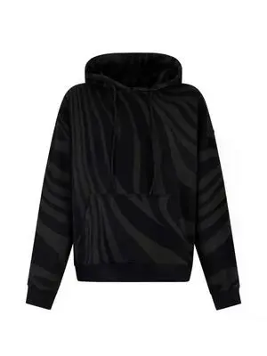 Roberto Cavalli Zebra-print Hoodie - Black