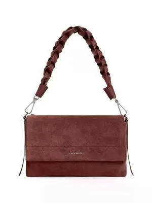 COCCINELLE Boheme Braided-strap Suede Shoulder Bag - Red