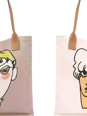 ODEEH Graphic Print Tote Bag