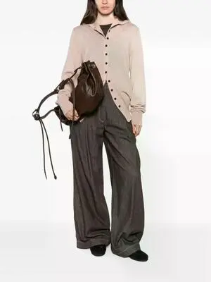Liviana Conti High-neck Button-up Cardigan