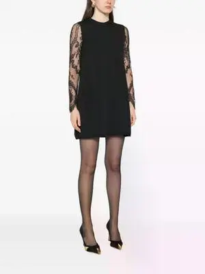 Valentino Garavani Lace Sleeve Mini Dress