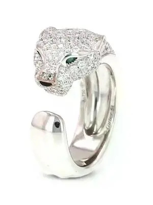 Cartier 2020s Panthère Diamond And Emerald Ring