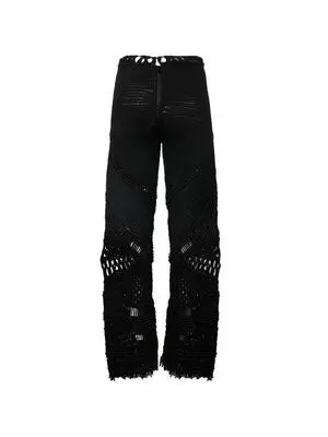 Alberta Ferretti Crochet-mesh Trousers