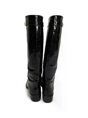 Fendi 2010s Buckle Detail Riding Boots
