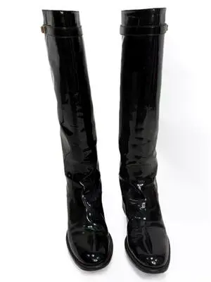 Fendi 2010s Buckle Detail Riding Boots