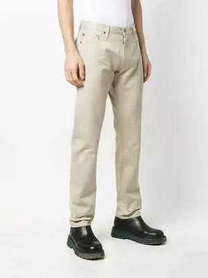 Off-White Logo-print Straight-leg Jeans