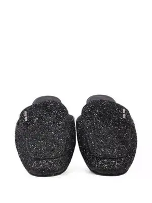 Miu Miu Glittered Leather Mules