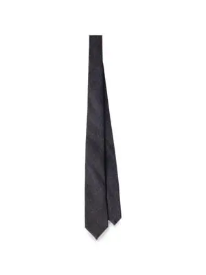 Prada Wool And Silk Tie - Grey