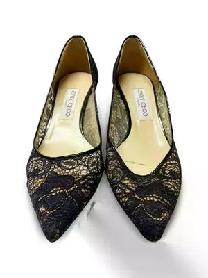 JIMMY CHOO Lace Pointed-toe Pumps