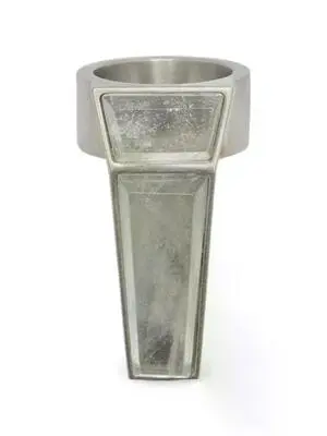 Rick Owens Crystal Trunk Ring - Silver