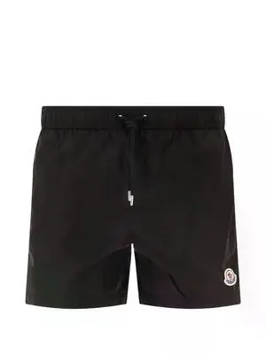 Moncler Logo-patch Swim Shorts - Black