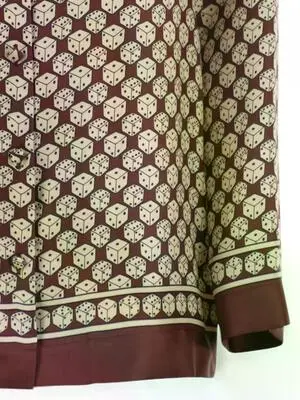 Max Mara Dice-print Silk Shirt