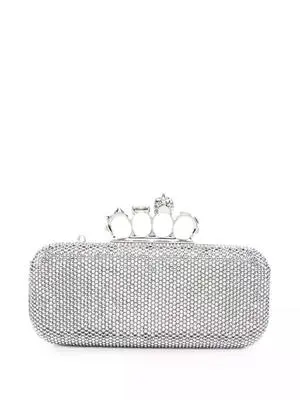 Alexander McQueen Long Knuckle Crystal-embellished Clutch Bag