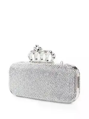 Alexander McQueen Long Knuckle Crystal-embellished Clutch Bag