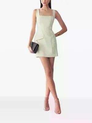 WILLA Button-embellished Flap-pocket Mini Dress