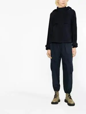 Woolrich Hooded Wool Short Parka - Blue