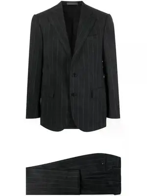 Corneliani Pinstripe-pattern Single-breasted Suit - Grey
