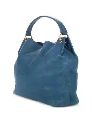 Prada Large Vitello Daino Logo-embossed Tote Bag