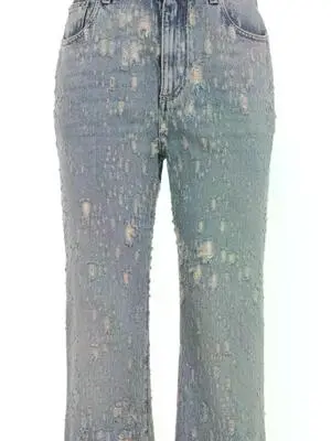 Alexander McQueen Distressed Flared-hem Jeans
