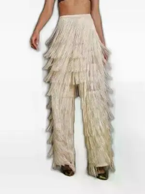 ELDORADO Fringed Tiered Trousers