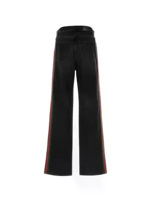 Gucci Web-stripe Wide-leg Jeans