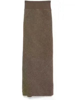 Rick Owens Flared Maxi Skirt - Brown