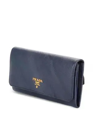 Prada Saffiano Flap Continental Wallet