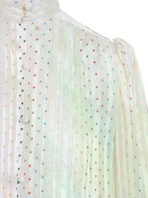 Valentino Garavani Star-print Silk Blouse