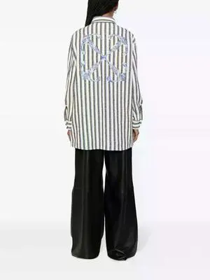 Off-White Arrows-embroidered Woven Shirt