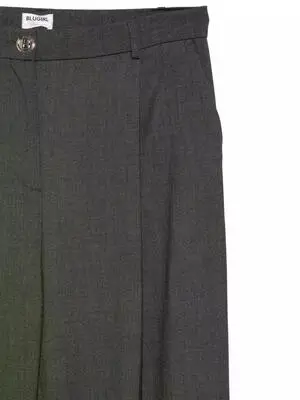 BLUGIRL Pleated Logo-button Trousers