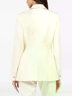Roberto Cavalli Leopard-jacquard Single-breasted Blazer